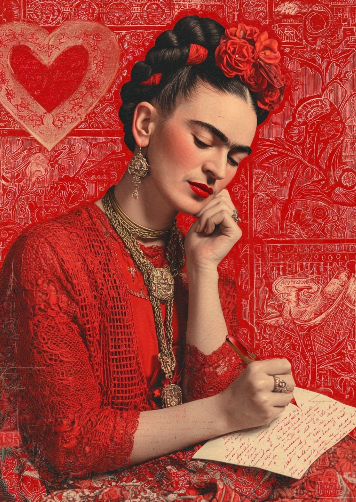 Frida Kahlo: Love Letters | Card Fripperies - Radish Roots Needlepoint
